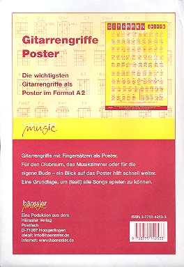 Gitarrengriffe-Poster die wichtigsten Gitarrengriffe als Poster im Format A 2 - SCM ...