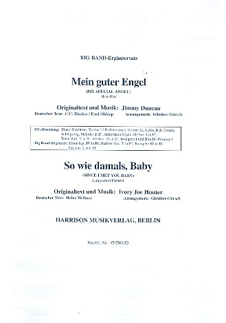 Mein guter Engel und So wie damals Baby: - Edition Harrison ...