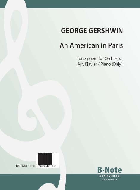 An American in Paris for piano von George Gershwin - B-Note Musikverlag ...