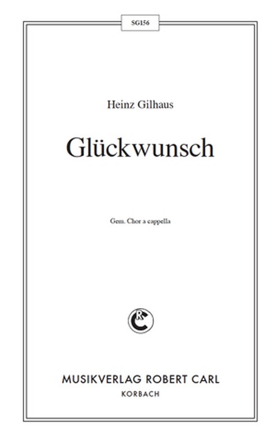 Heinz Gilhaus Glückwunsch (vierstimmig) - Arrangement-Verlag ...