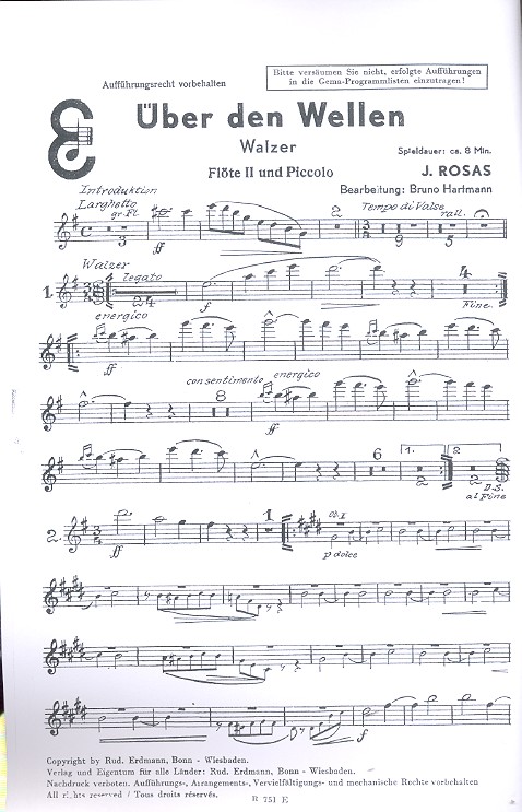 Über den Wellen: Walzer | 213148015