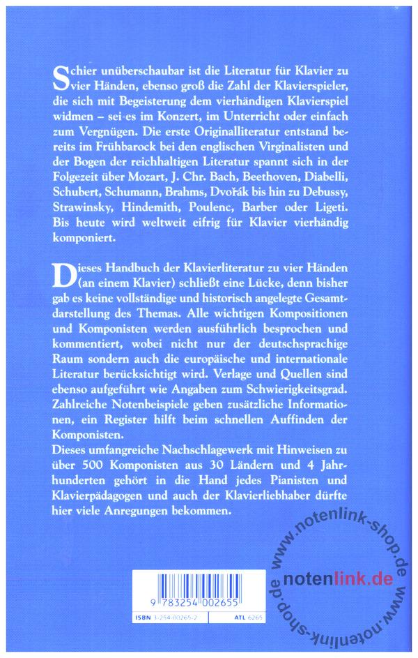 Handbuch der Klavierliteratur von Klaus Börner - Atlantis Musikbuch ...