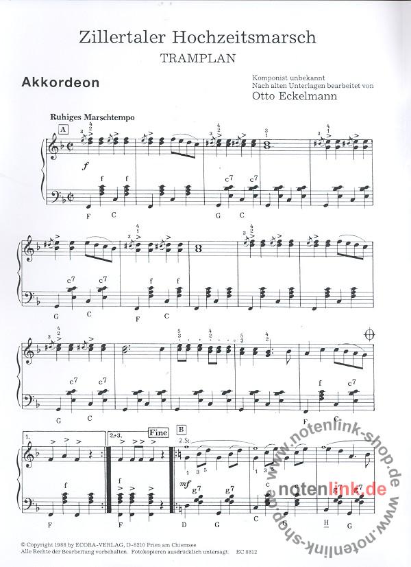 Zillertaler Hochzeitsmarsch - Ecora Verlag | Musikforum Demond