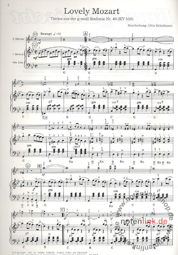 Bunt gemischt Band 14 für Akkordeon Bekannte und beliebte Melodien von ...